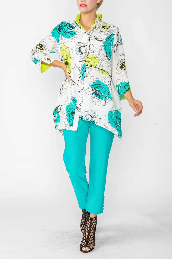 IC COLLECTION Top- 6126T- TURQUOISE - M ONLY – The Total Look